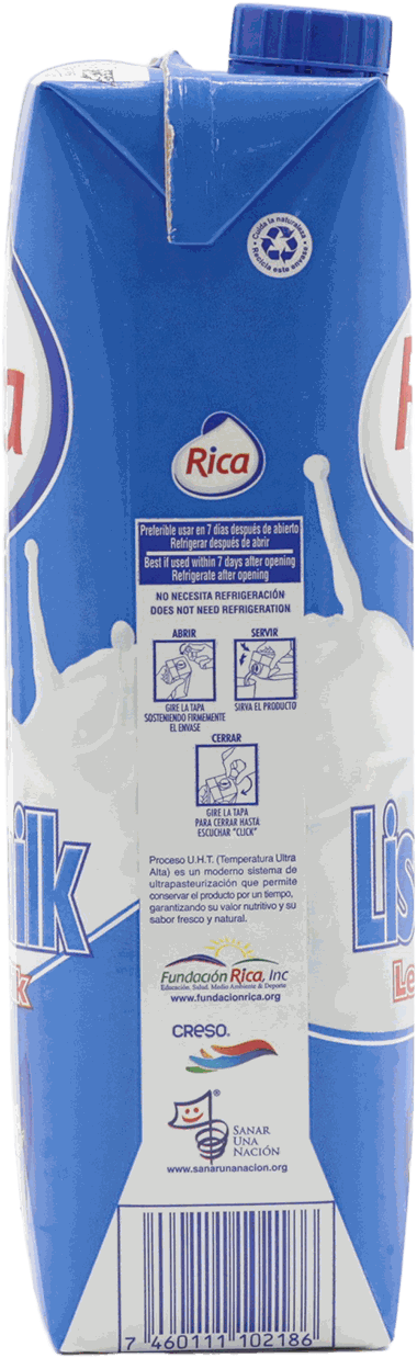 Leche Entera Rica Listamilk 1 LT - Precio en RD | SupermercadosRD